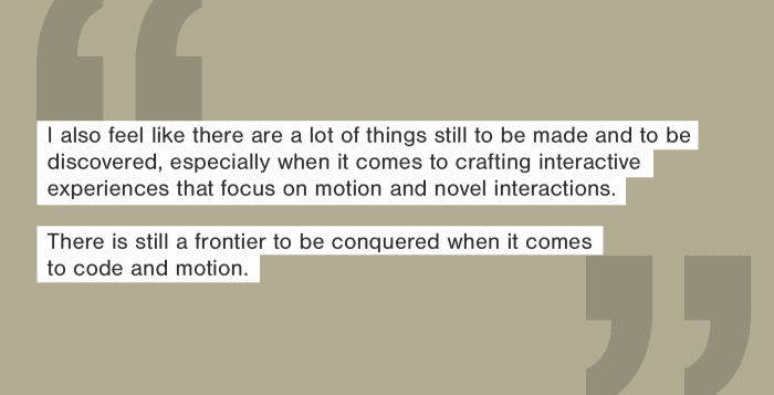 Motionographer® Code and motion, exploring new frontiers with Marcus Eckert