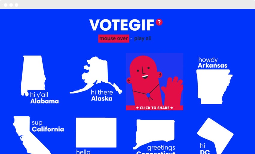 Motionographer® VoteGif, a fun way to share your state’s voting ...